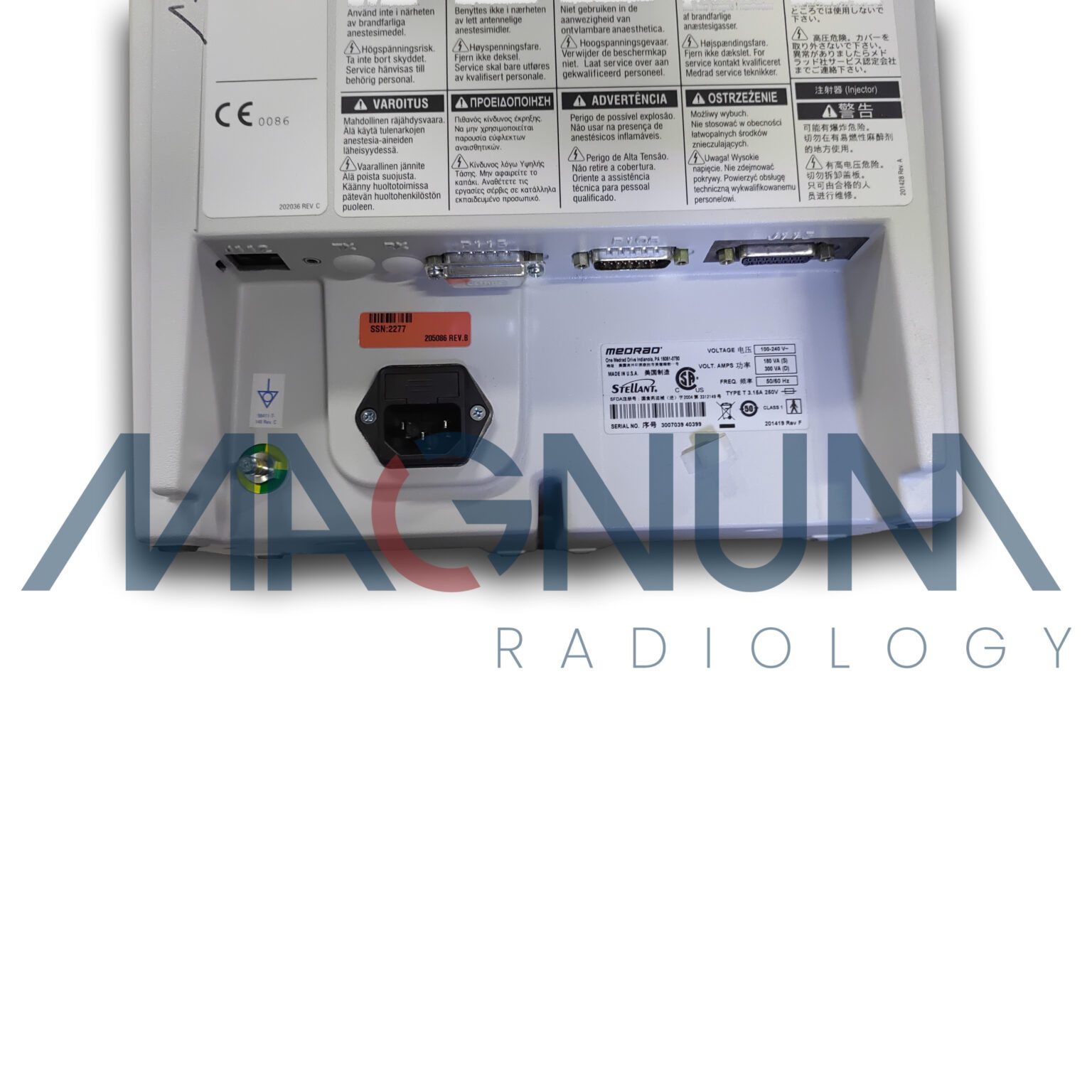 Medrad Stellant Single CT Injector Ceiling Mount System - Magnum Radiology